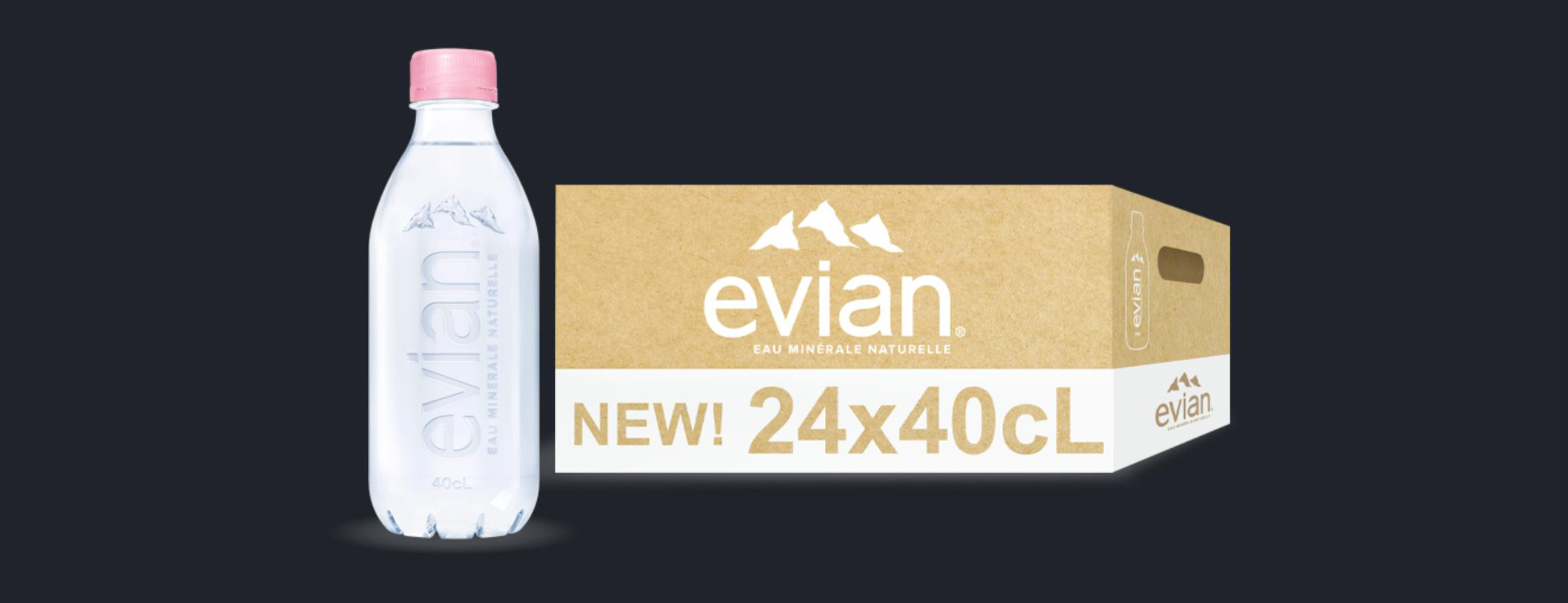 Evian crée une bouteille 100 % recyclée, recyclable et sans étiquette