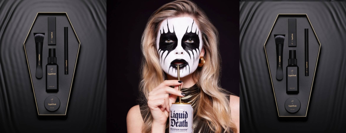 Liquid Death se lance dans le maquillage avec e.l.f. – La Réclame